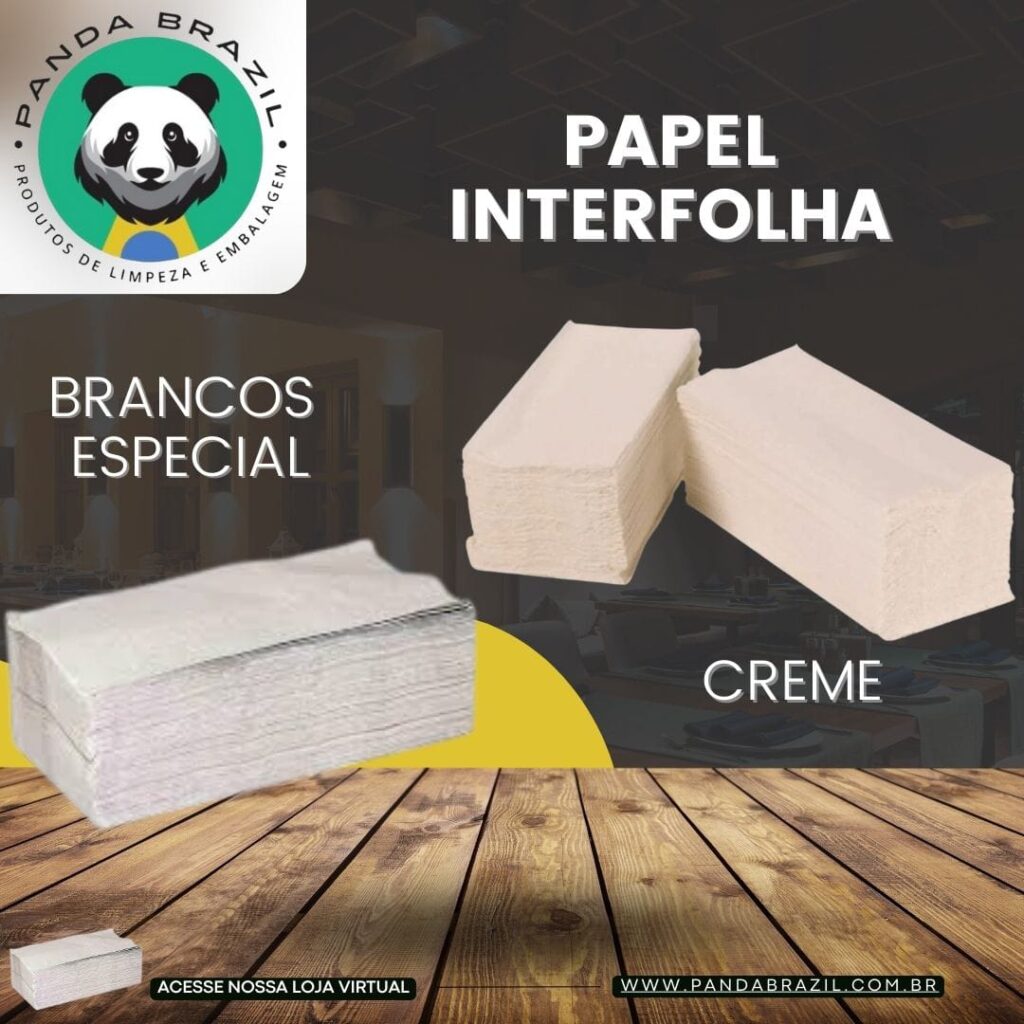 Papel Toalha Interfolha, 2 dobras - Panda Brazil